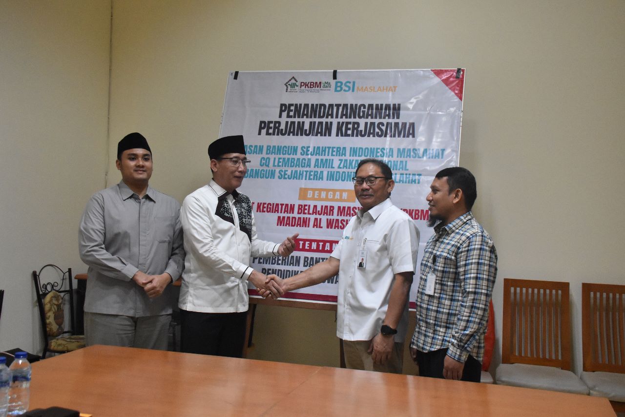 BSI Maslahat - PKBM Madani Al Washiyyah Kerjasama Beri Beasiswa Bagi Siswa Dhuafa | beritasore.co.id